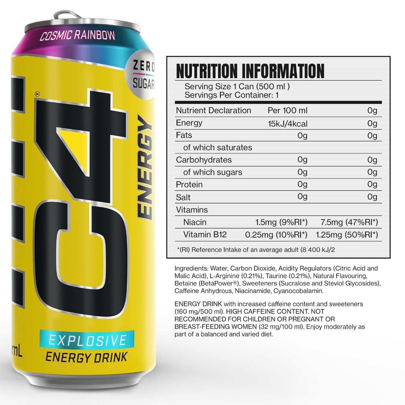 C4 Energy drink | משקה קדם אימון C4 - מ"ל 500 - חלבוז - חלבון זמין